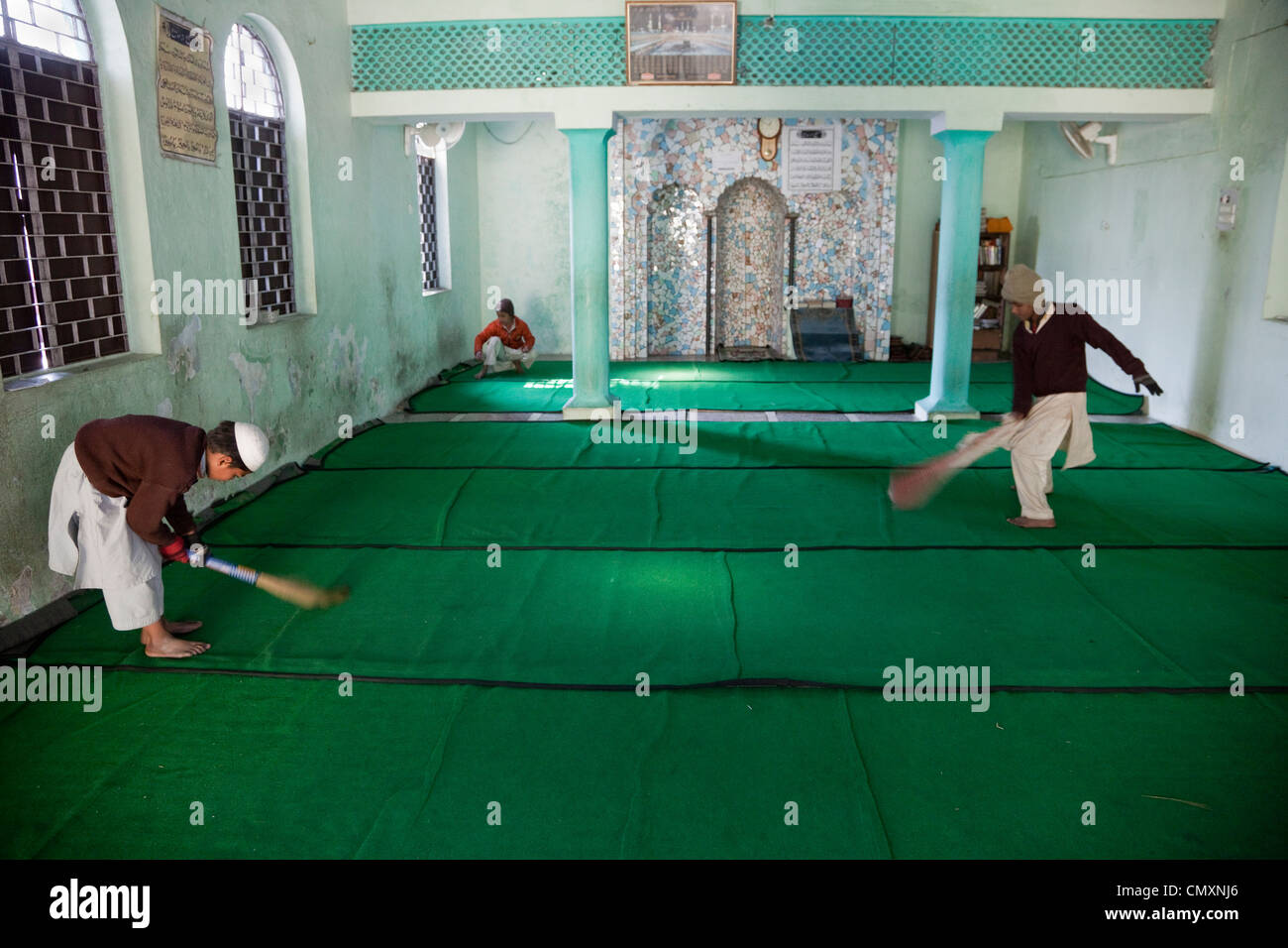 Madrasa Students Sweeping Mosque before Prayers, Madrasa Imdadul Uloom ...
