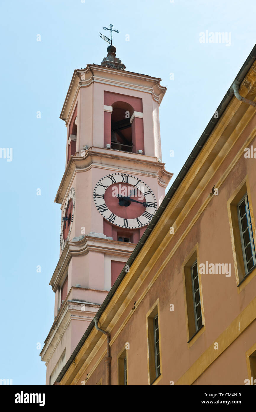 The clock on the tower of Rusca Palace Stock Photo - Alamy