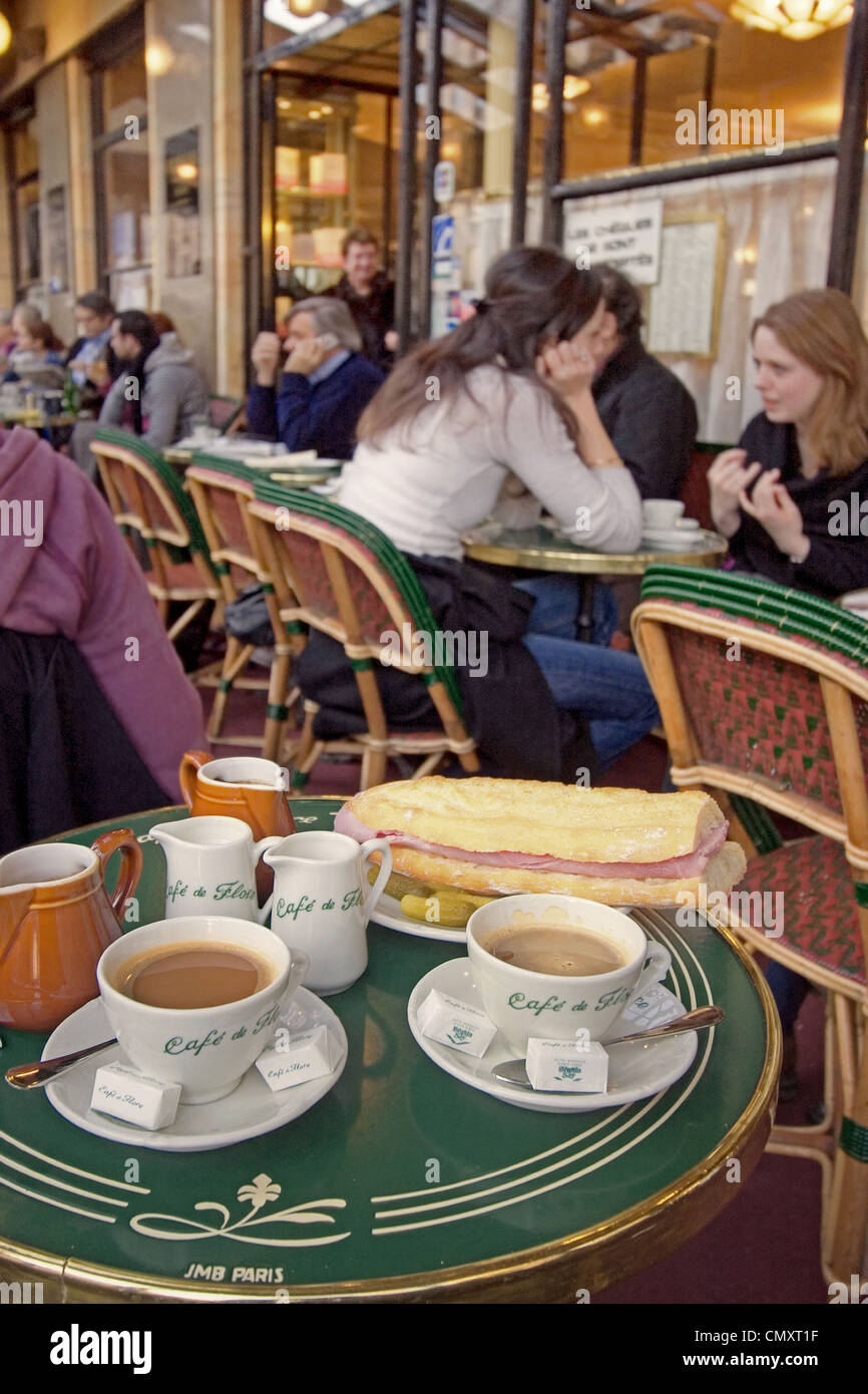 Paris St German Cafe Flore Stock Photo - Alamy