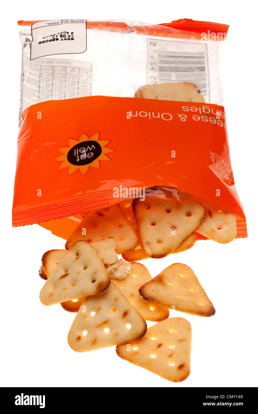 Packet of cheese savoury nibble triangles Stock Photo - Alamy