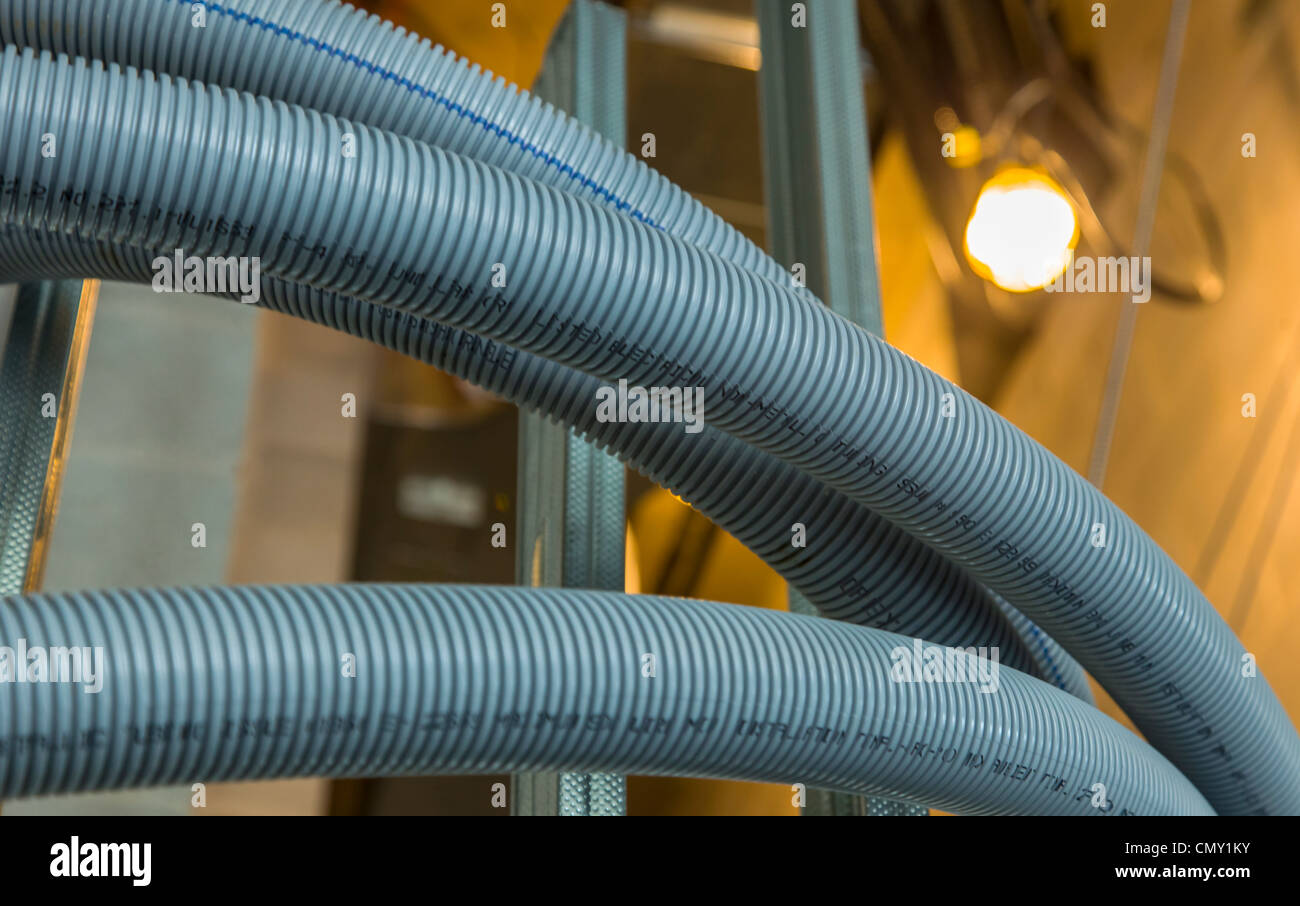Cables in high rise construction Stock Photo - Alamy