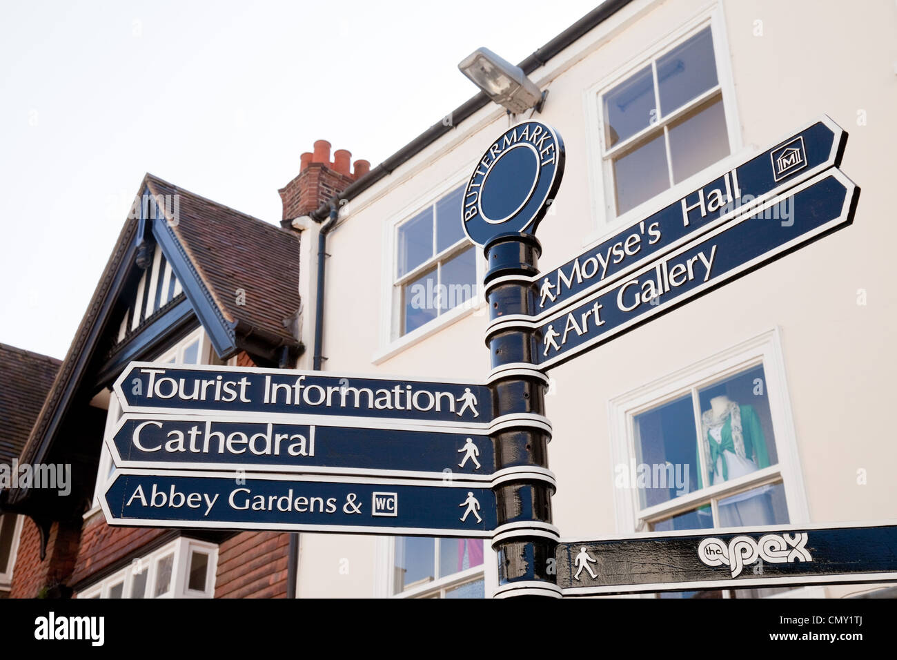 Buttermarket Street sign, Bury St Edmunds, Suffolk UK Stock Photo - Alamy
