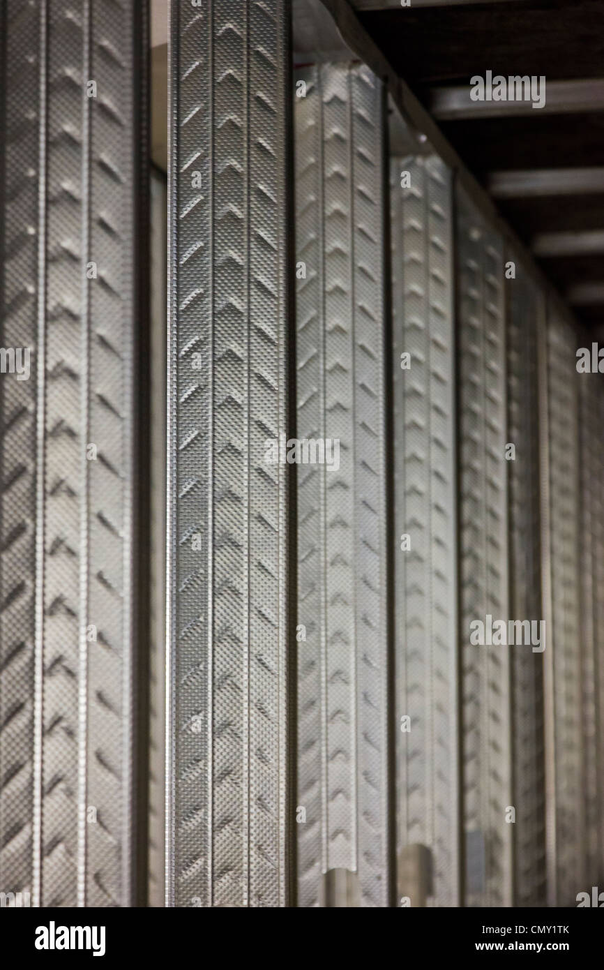 Steel stud wall under construction Stock Photo - Alamy