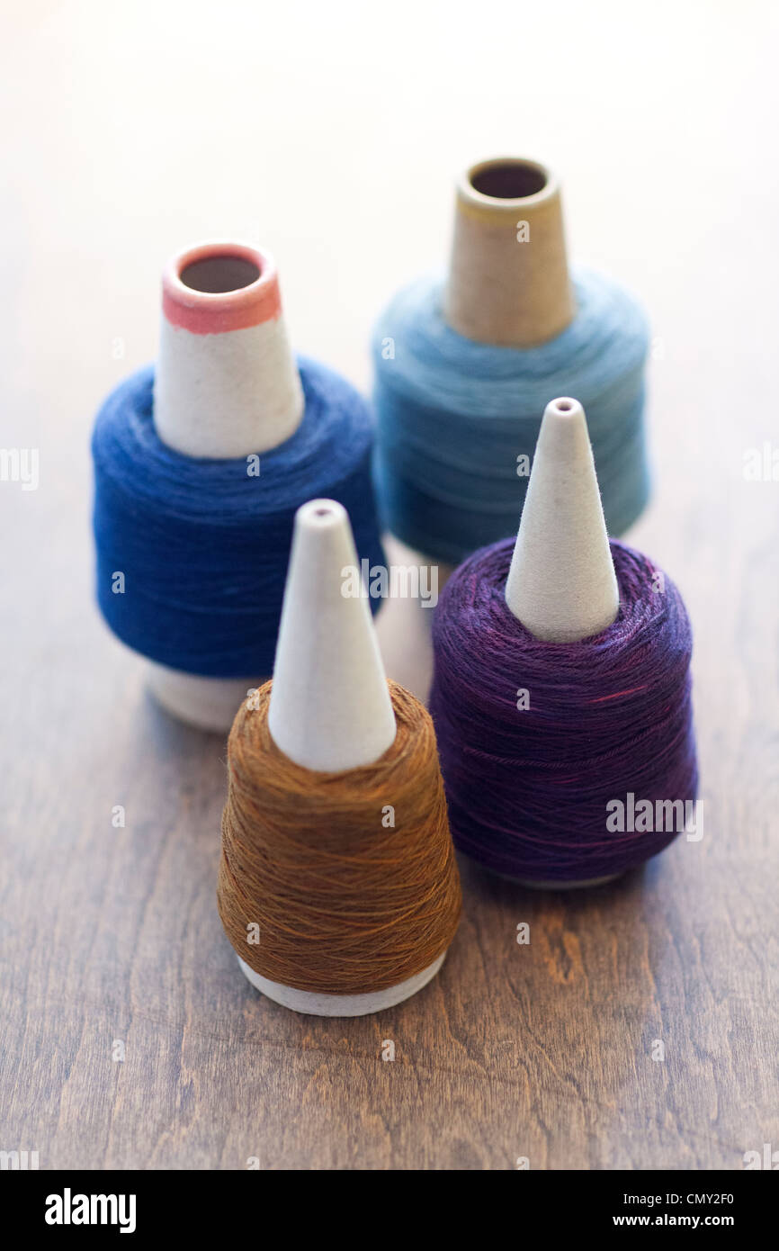 Yarn cones hi-res stock photography and images - Alamy