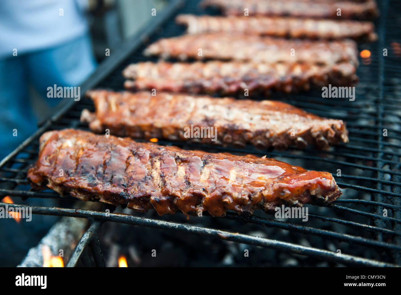Slabs of barbecue ribs Stock Photo - Alamy