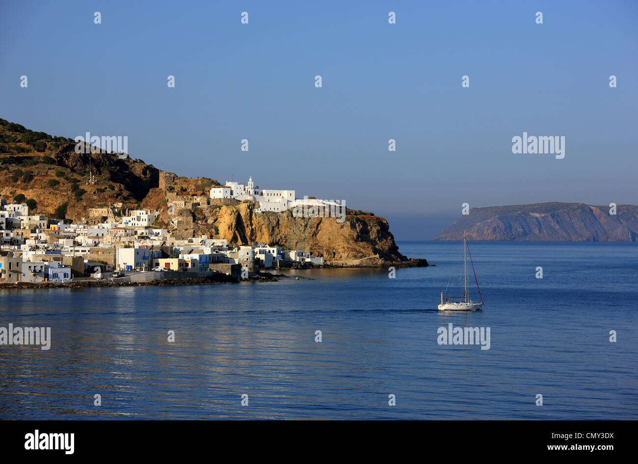 Mandraki villlage, main port and "capital" of Nisyros volcanic island ...