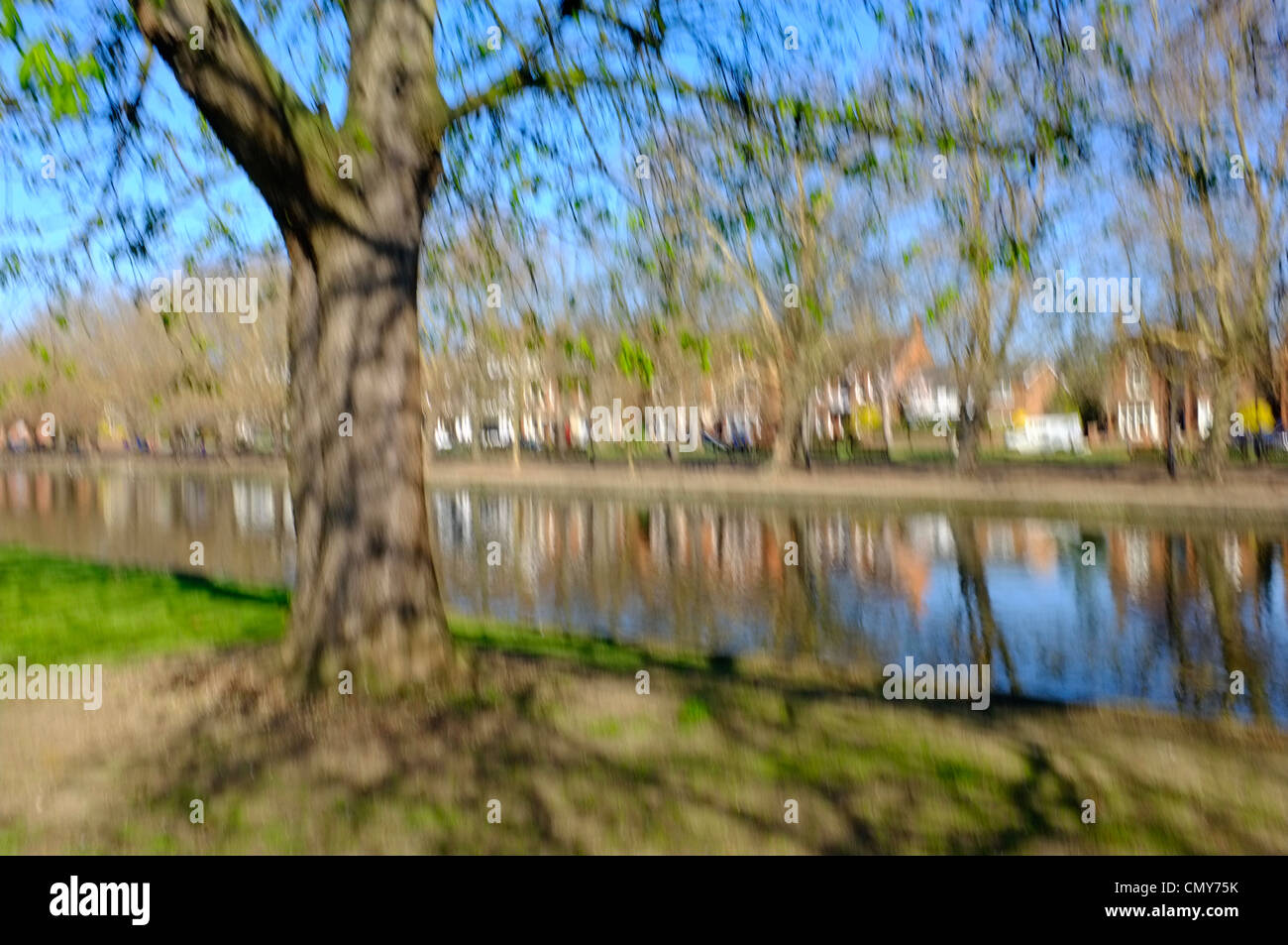 river side view impressionistic Stock Photo - Alamy