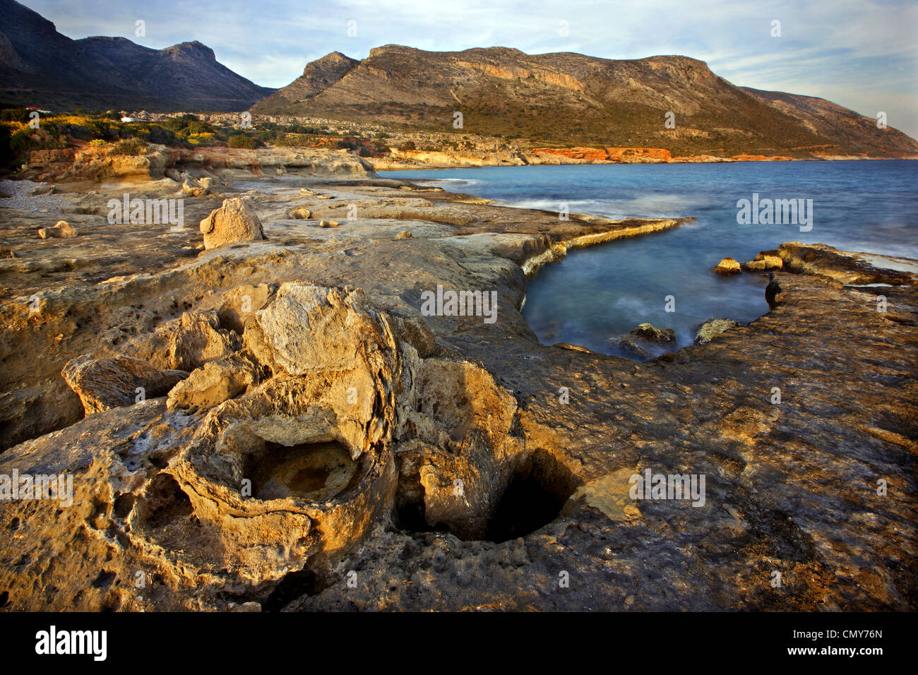 The petrified forest of Cavomalias (Cape Maleas), close to Neapolis town, Vatika, Lakonia ...