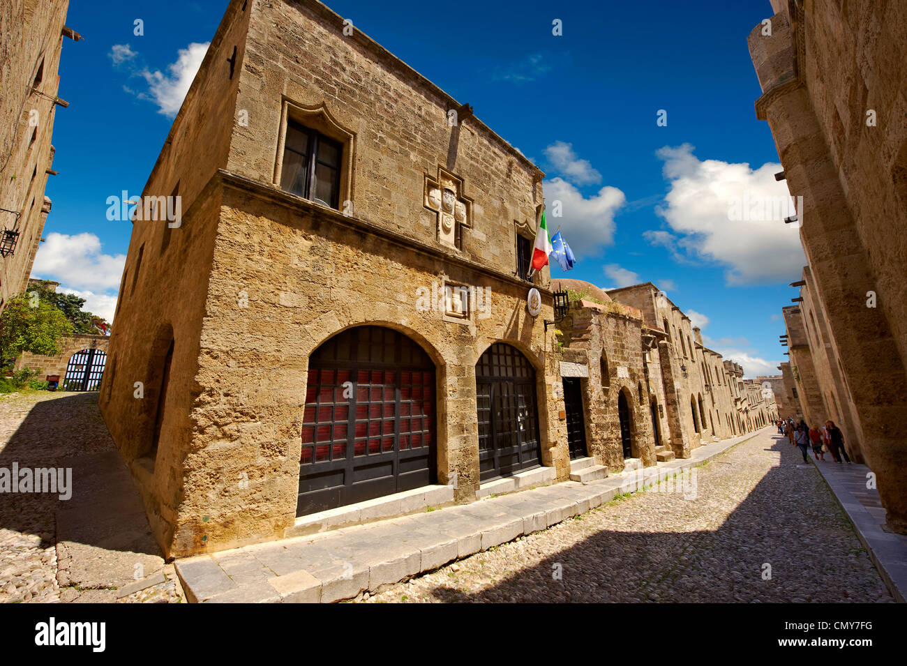The Medieval buildings of the Avenue of the Knights of St John , Rhodes ...
