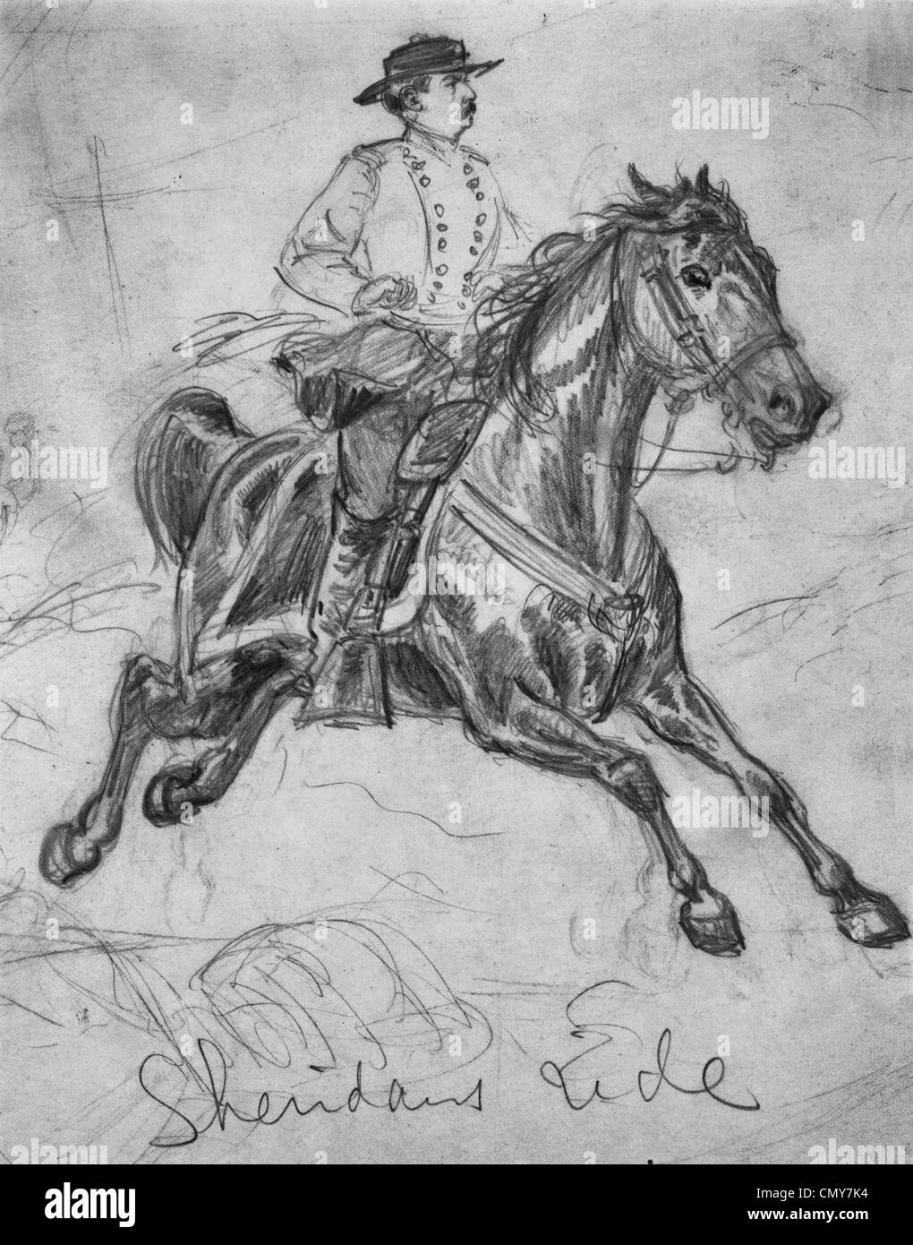 Phillip Sheridan's ride at Winchester, Virginia, during USA Civil War ...