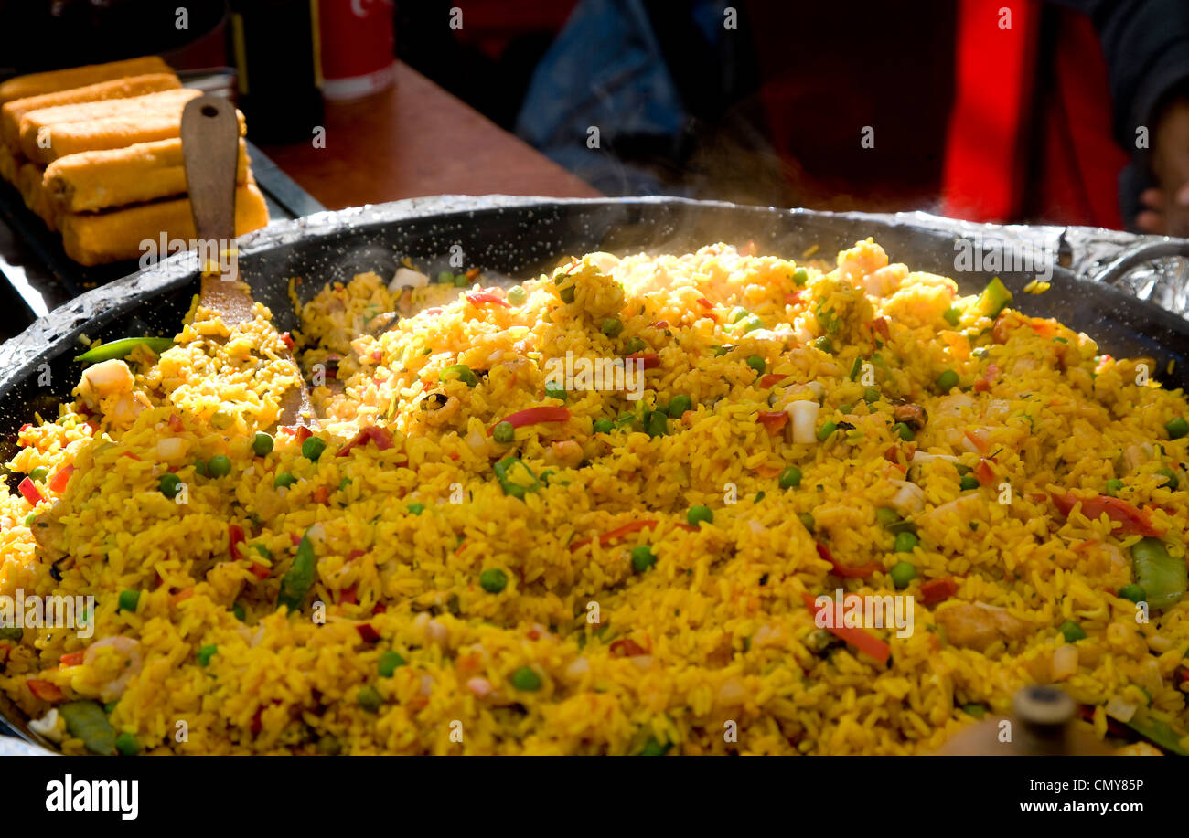 Fried Rice on a market stall Stock Photo - Alamy