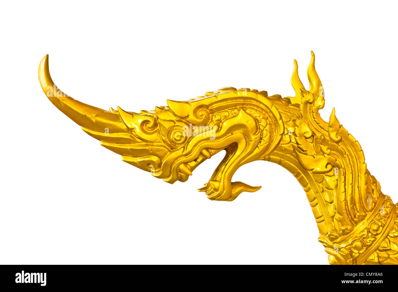 King of Serpent, Five heads isolated on white background Stock Photo ...