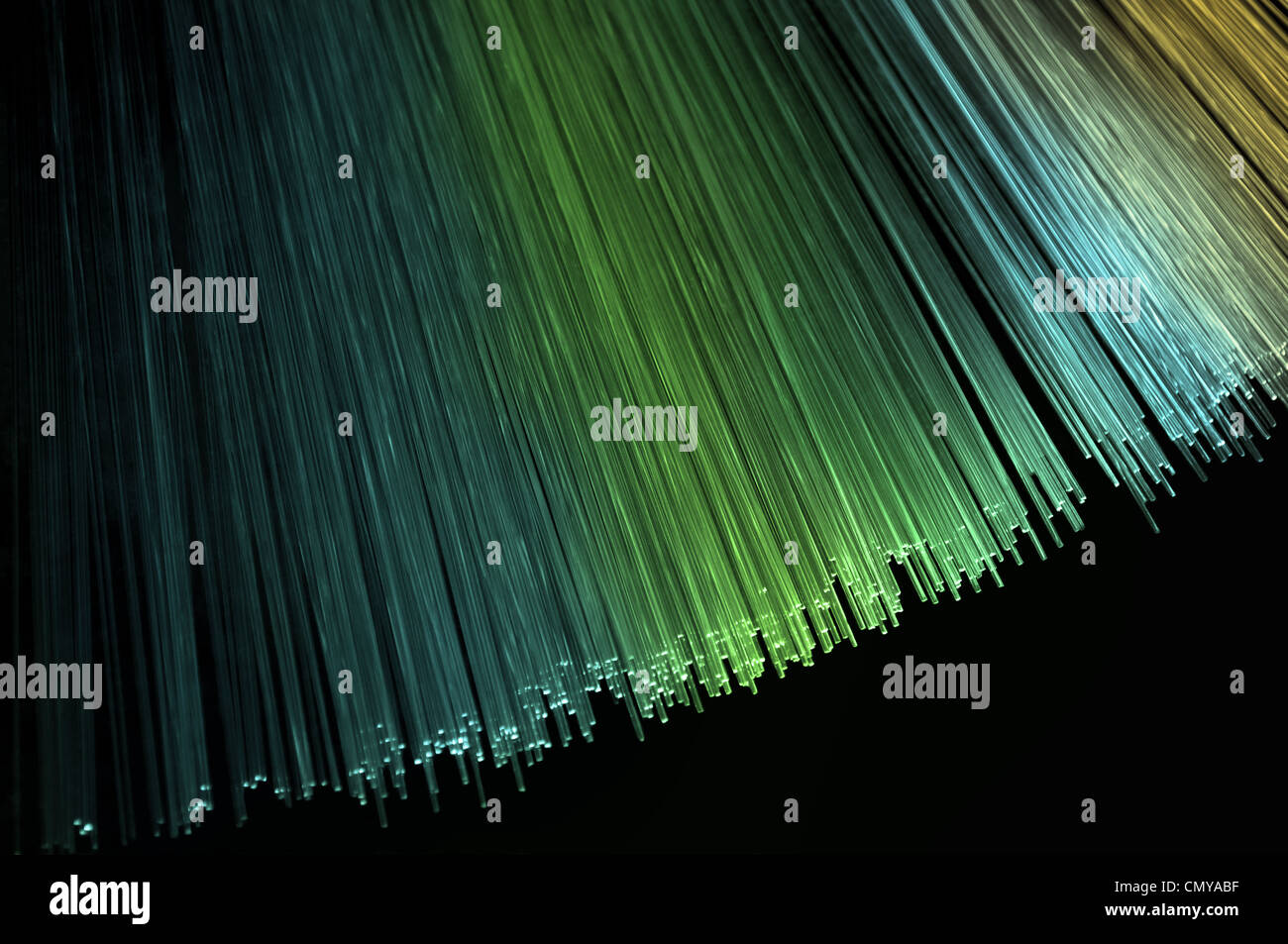 Green fiber optics Stock Photo - Alamy