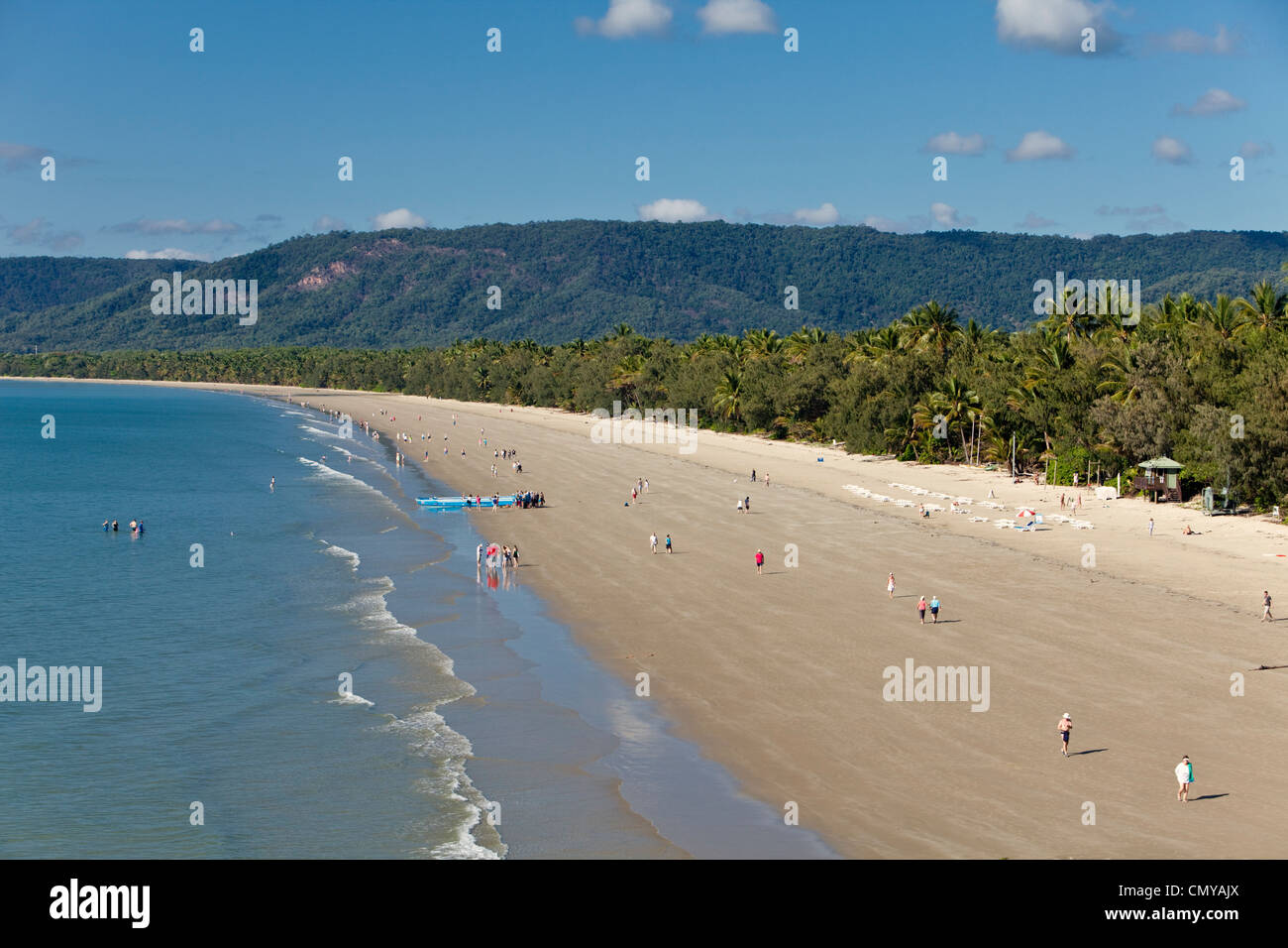 View along Four Mile Beach. Port Douglas, Queensland, Australia Stock ...