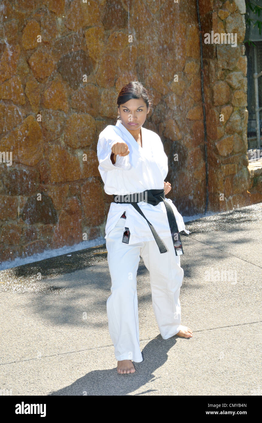 The karate punch Stock Photo - Alamy