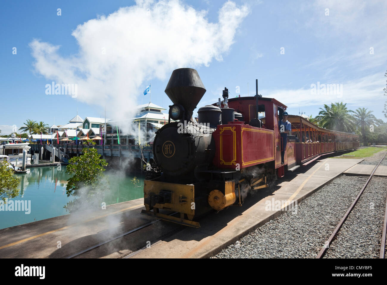 Balley Hooley steam train. Port Douglas, Queensland, Australia Stock ...