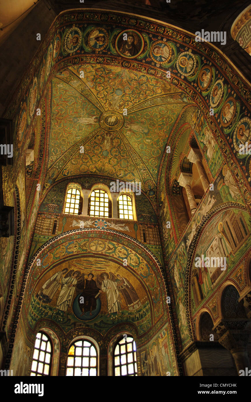 St. Vitale basilica church byzantine mosaic, Ravenna, Emilia Romagna ...