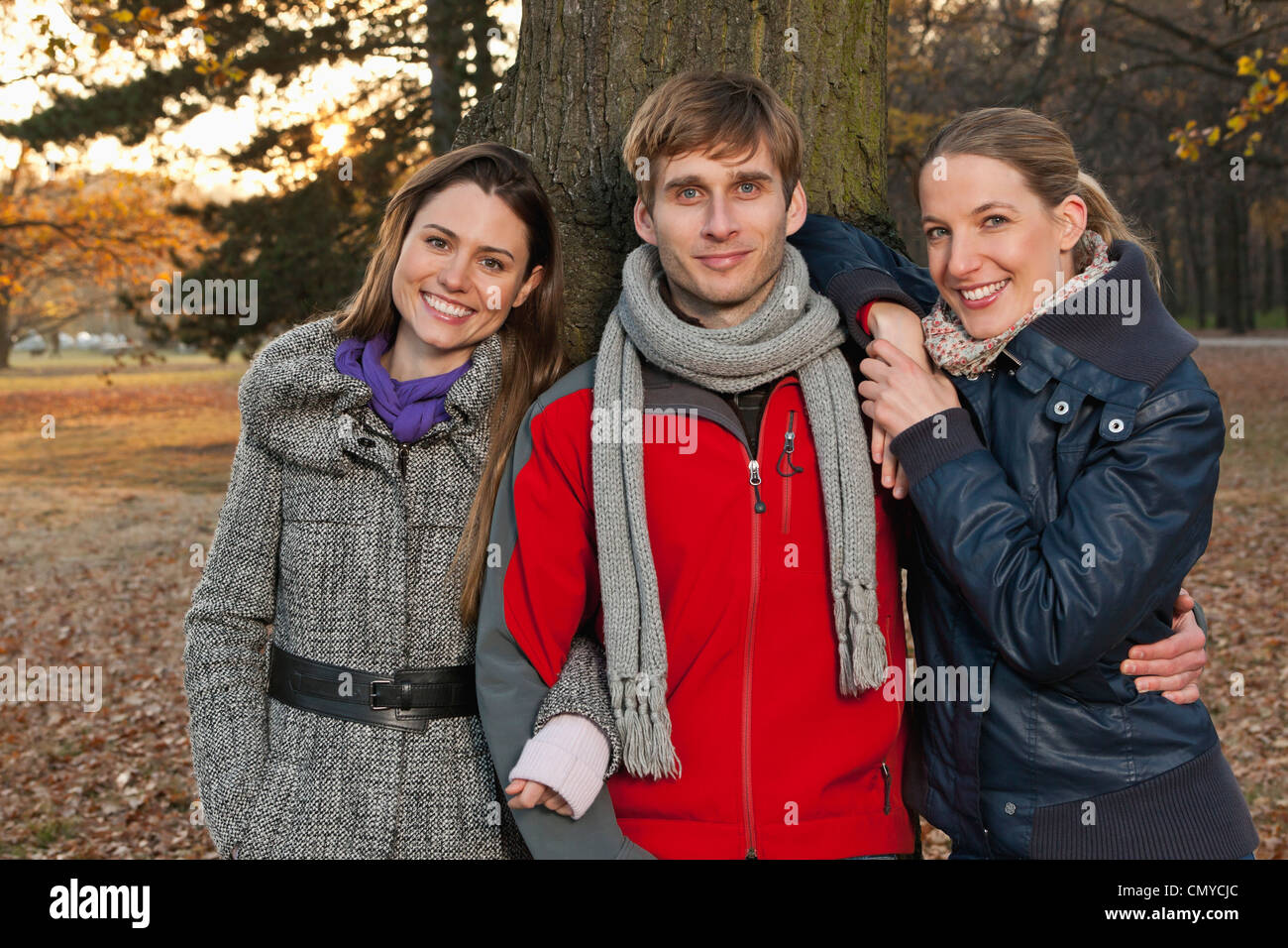 Germany, Berlin, Wandlitz, Friends smiling, portrait Stock Photo - Alamy