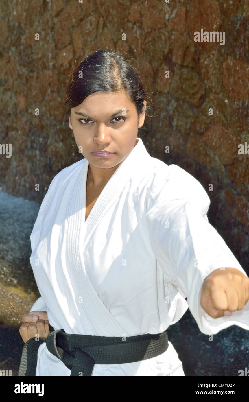 A punch from a not so gentle lady Stock Photo - Alamy