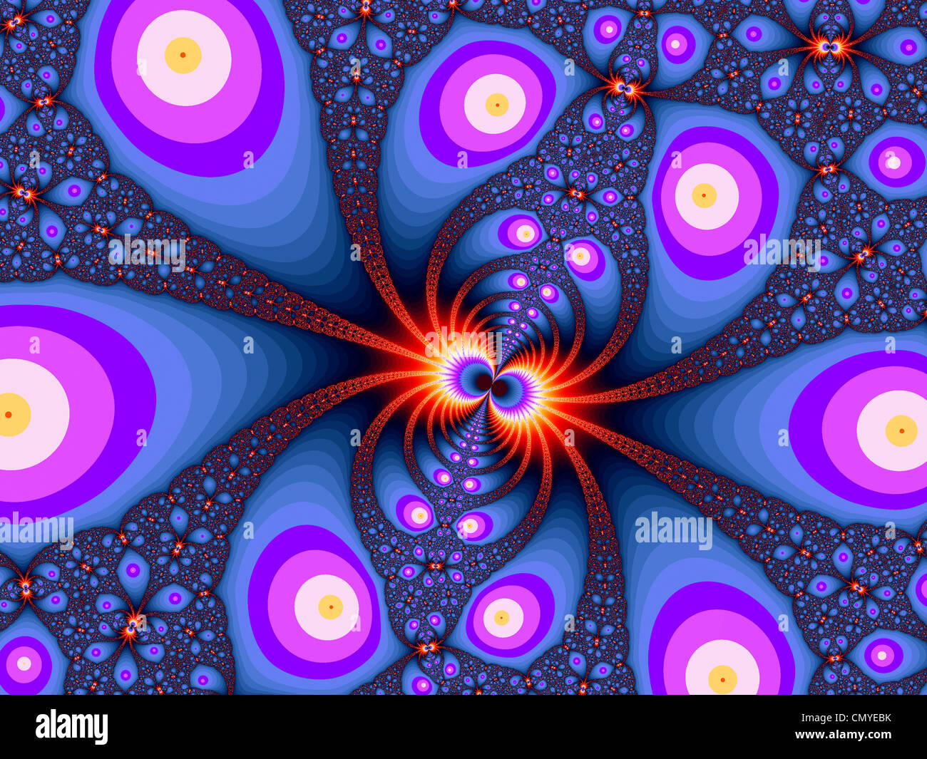 Blue Fractal Spider or Crab created Using the Benoit Mandelbrot Set ...