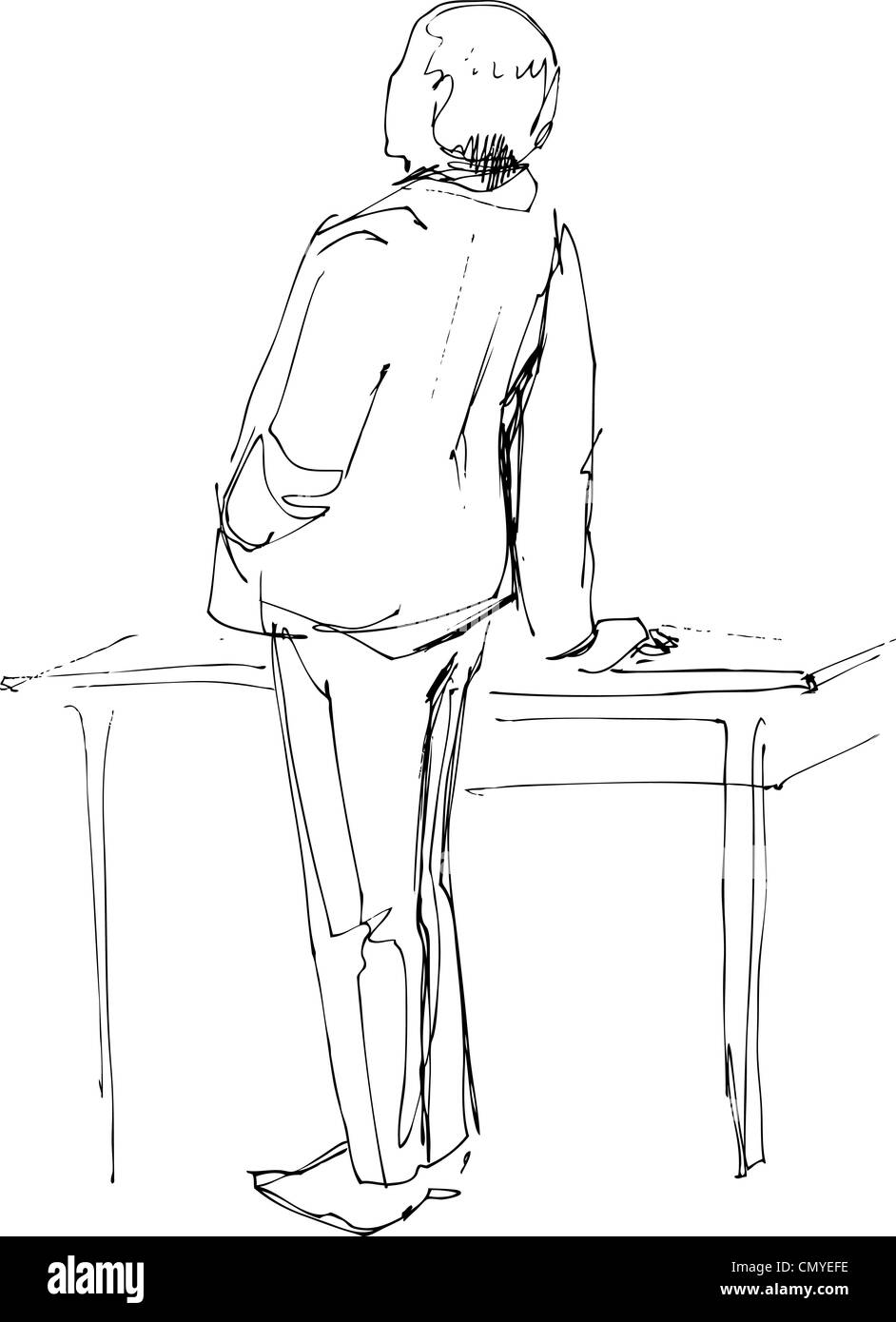 Stands on table Black and White Stock Photos & Images - Alamy