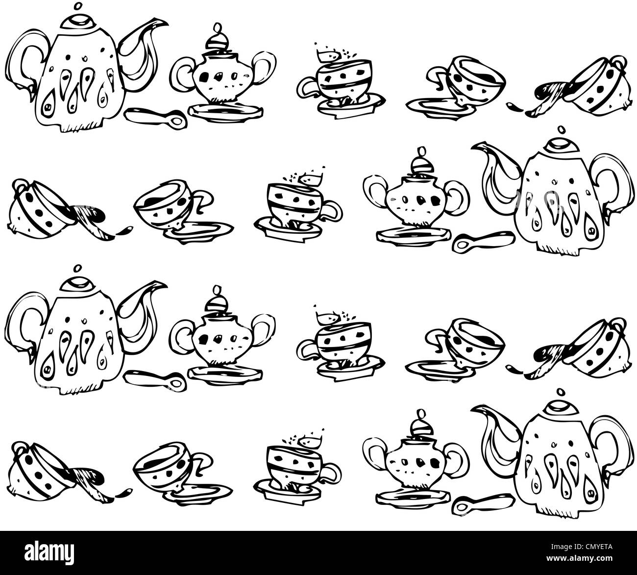 Cup cold green tea Black and White Stock Photos & Images - Alamy