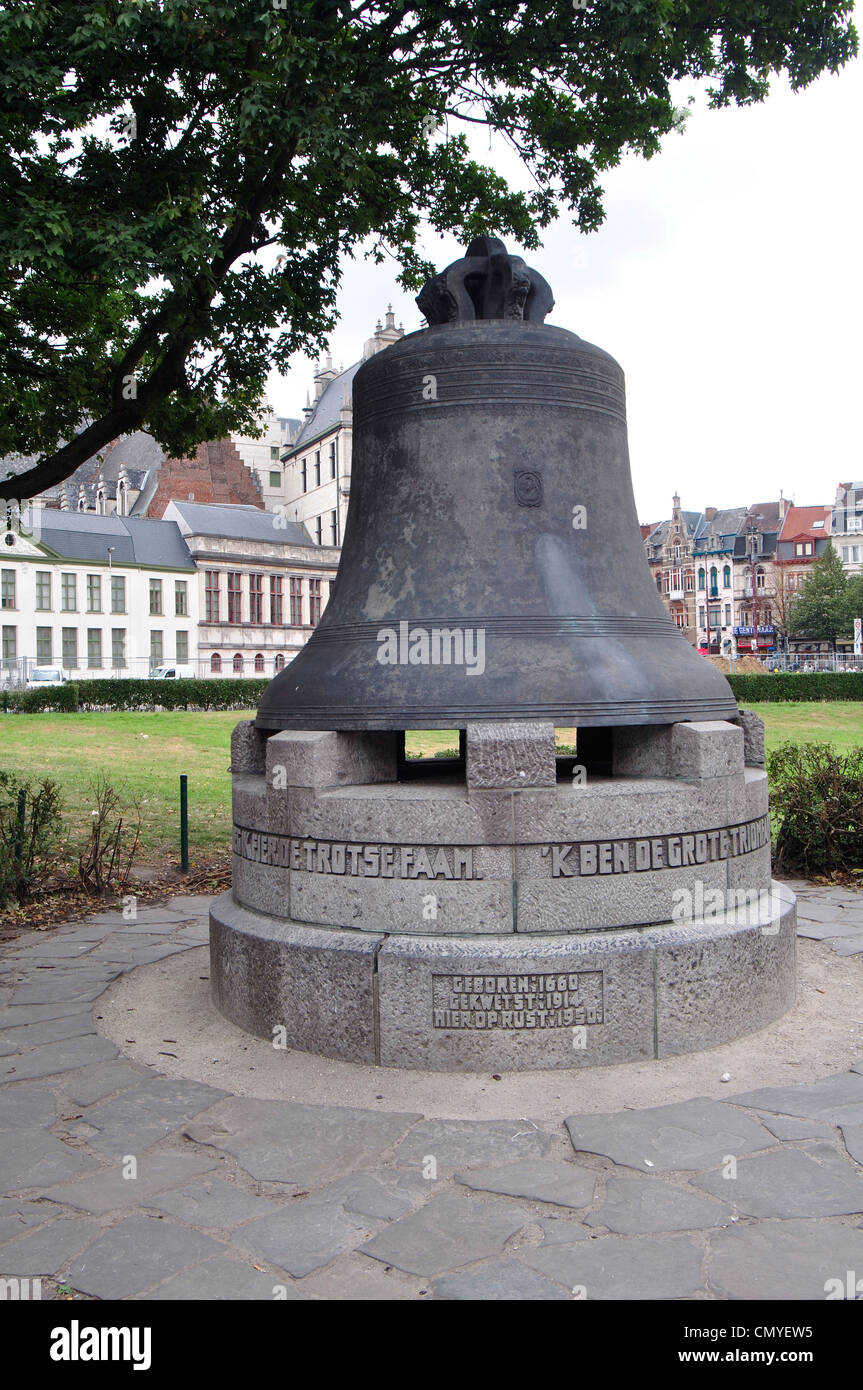 Belgium, Flanders, Ghent, Bell Klokke Roeland, Triomfant Bell Stock ...