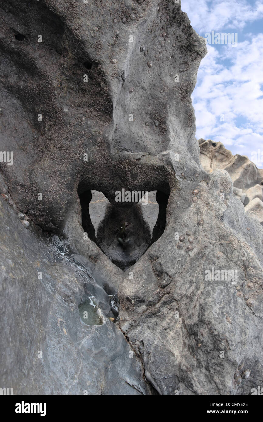 a heart shape in a rock formation in ballybunion county kerry ireland ...