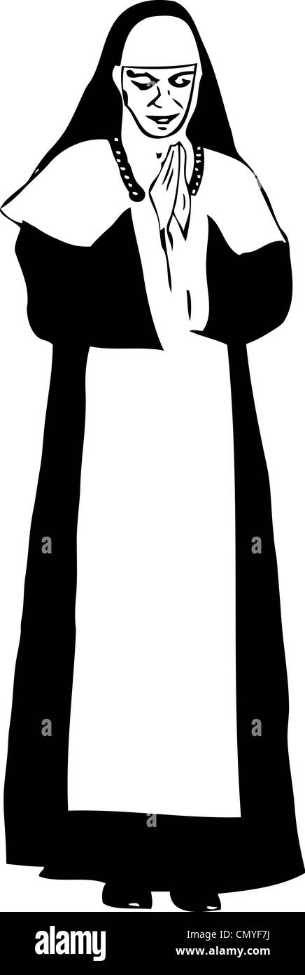 White robe woman Black and White Stock Photos & Images - Alamy