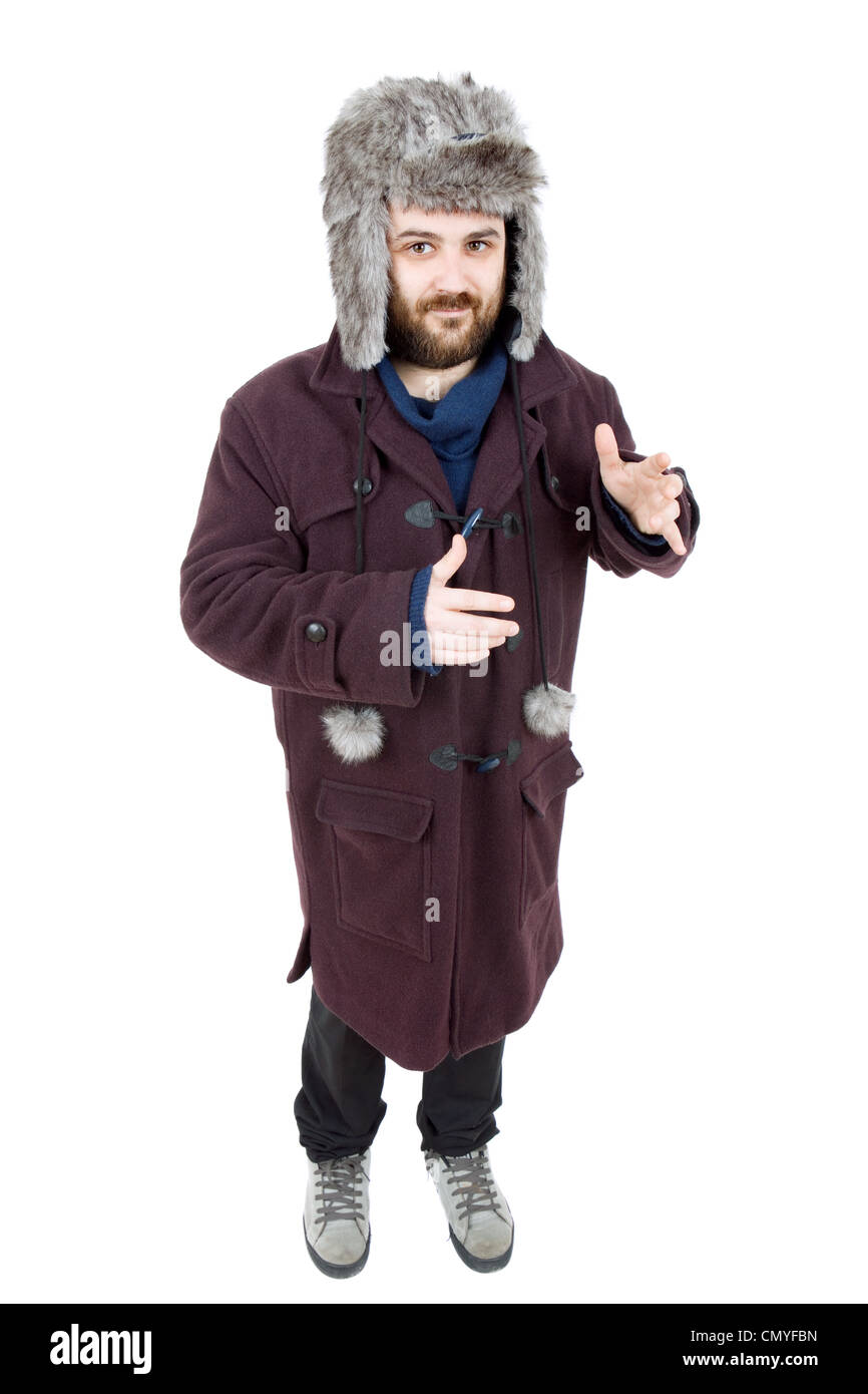 young casual silly man full body isolated on white Stock Photo - Alamy