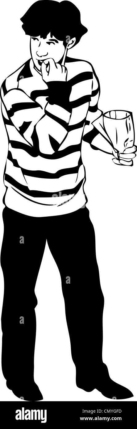 Drawing sketch guy in Black and White Stock Photos & Images - Alamy