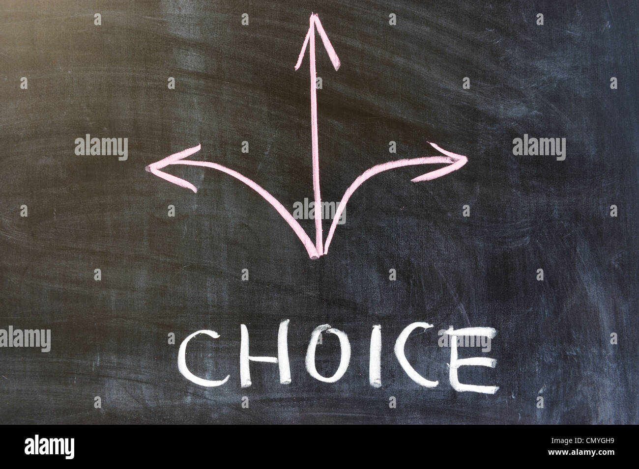 Chalk drawing - Concept of choice Stock Photo - Alamy