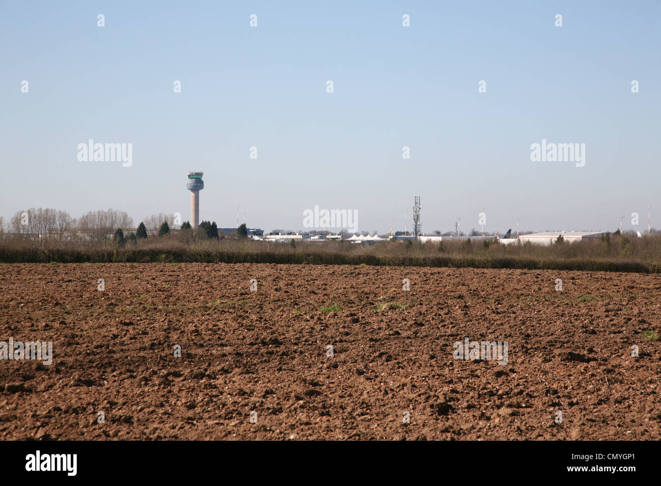a farmers field ploughed and ready to be sowed with seed Stock Photo ...