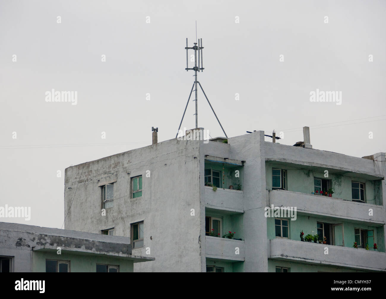 Mobile phone relay North Korea Stock Photo - Alamy