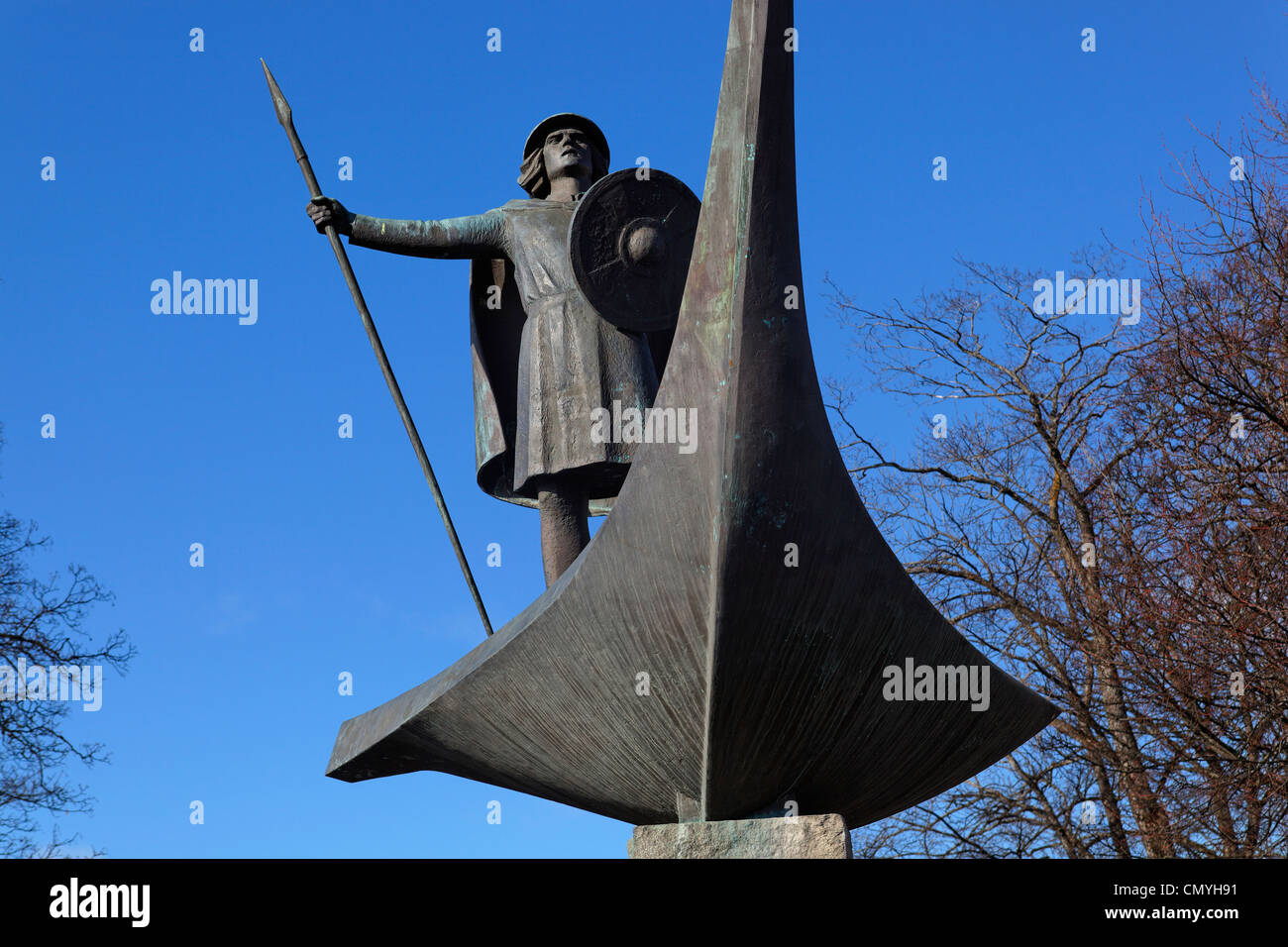 Norway, County of Sor Trondelag, Trondheim, statue of king Sverre, king ...