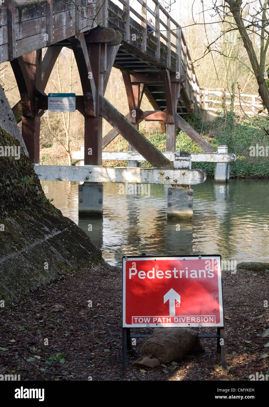 Misleading footpath diversion sign - with watery outcome - unless you ...