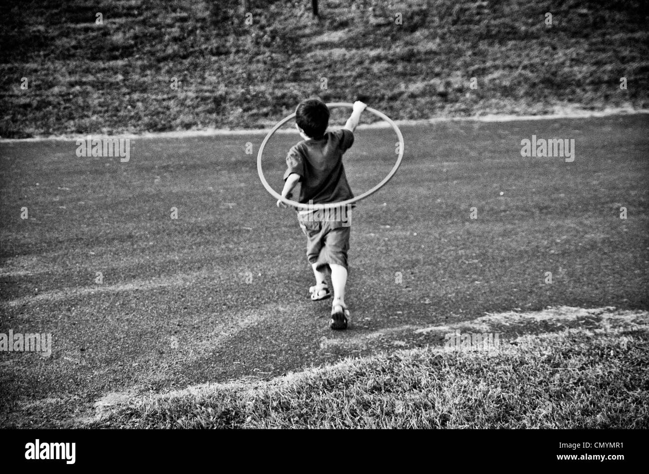 Hula hoop Black and White Stock Photos & Images - Alamy