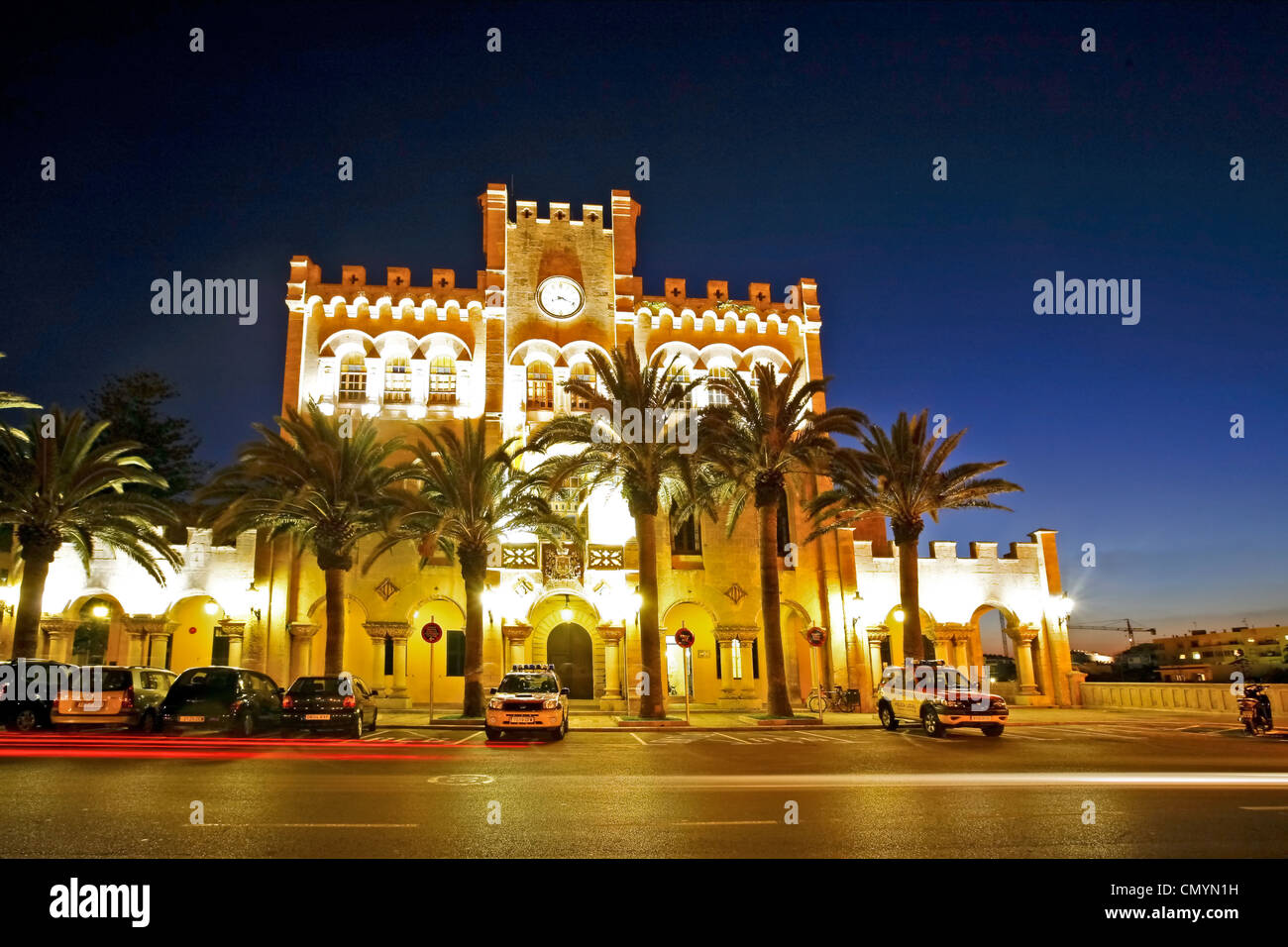 Spain Menorca Mahon Ciutadella old city center former town hall at ...