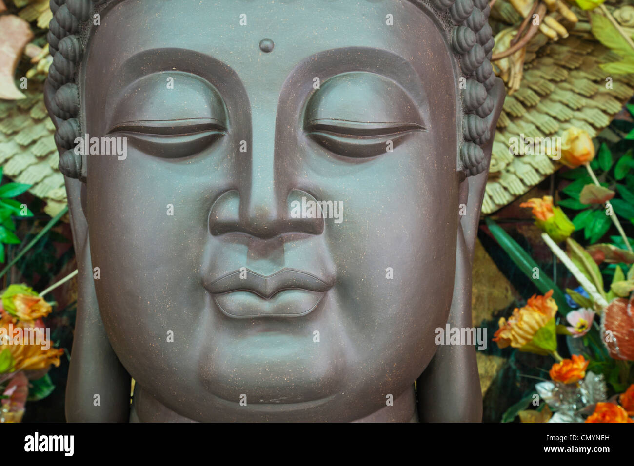 China, Hong Kong, Tsuen Wan, Western Monastery, Buddha Statue Stock ...