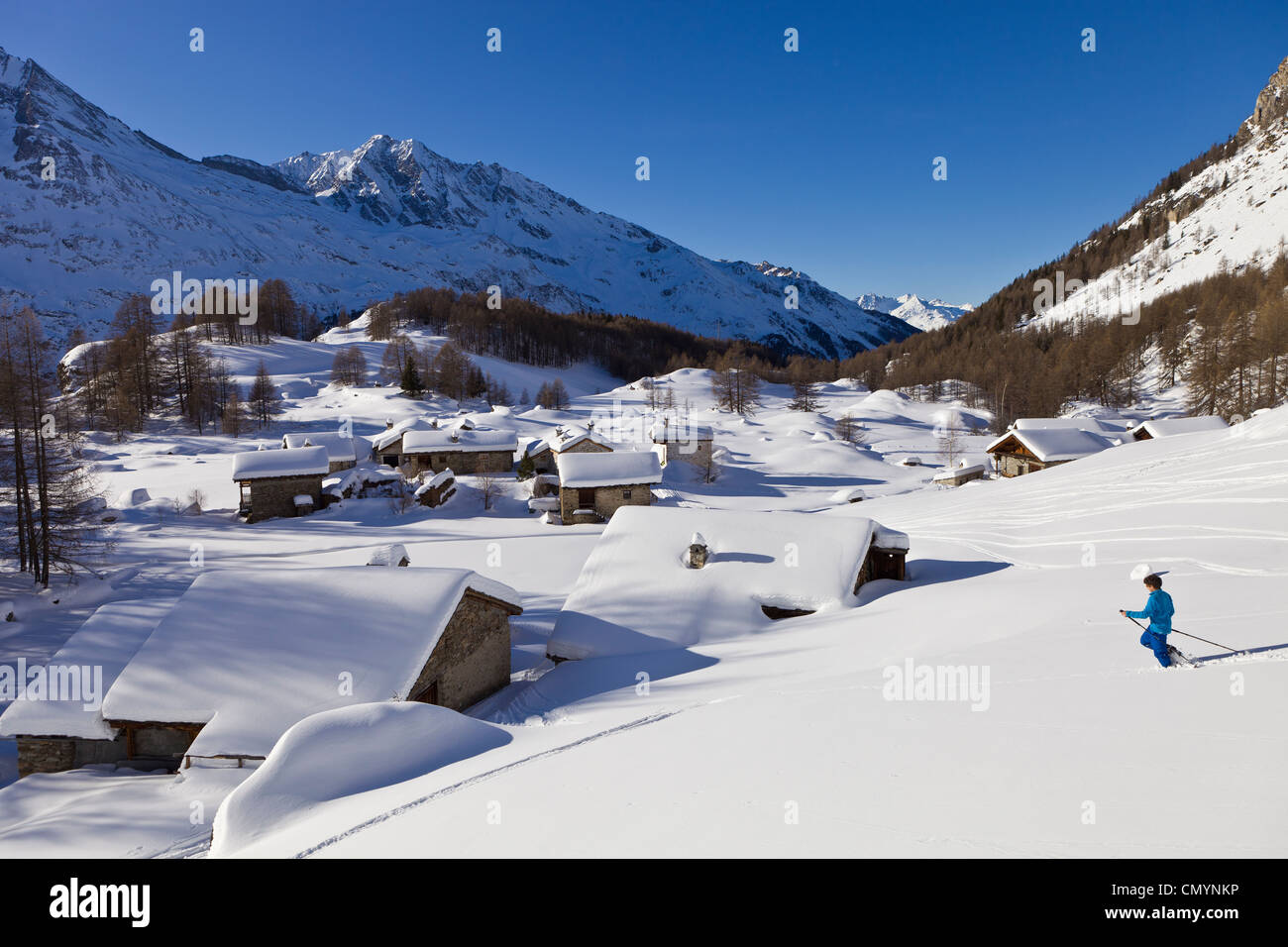 France, Savoie, Sainte Foy Tarentaise, the hamlet of high mountain ...
