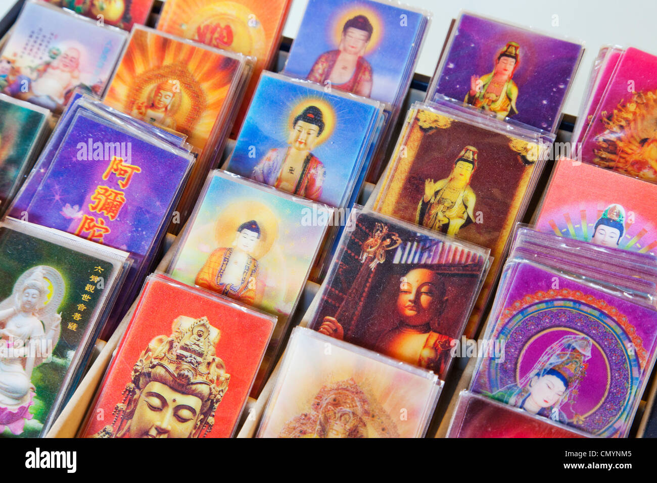 China, Hong Kong, Tsuen Wan, Western Monastery, Buddhist Prayer Cards ...