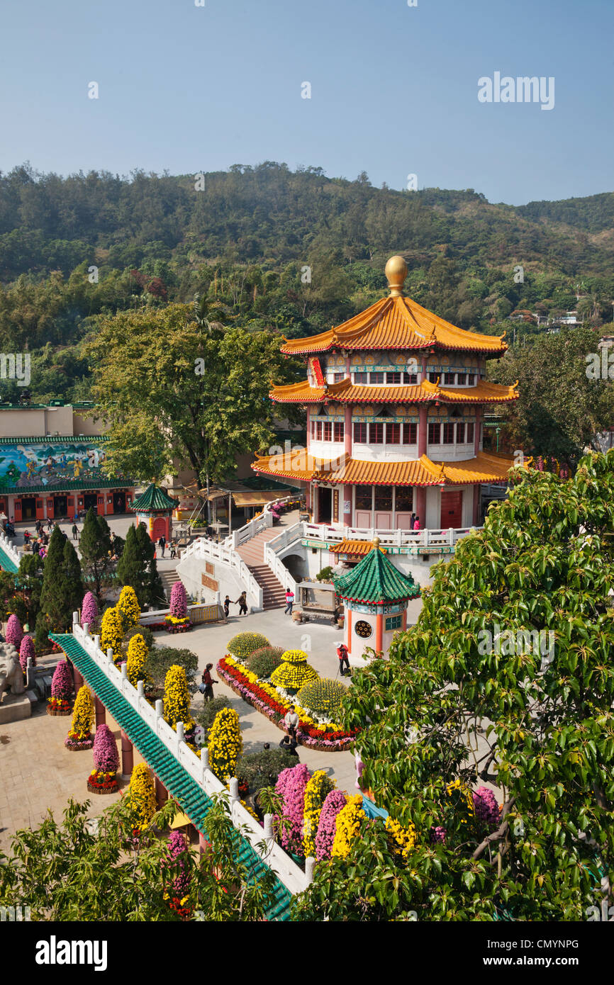China, Hong Kong, Tsuen Wan, Yuen Yuen Institute, The Main Prayer Hall ...