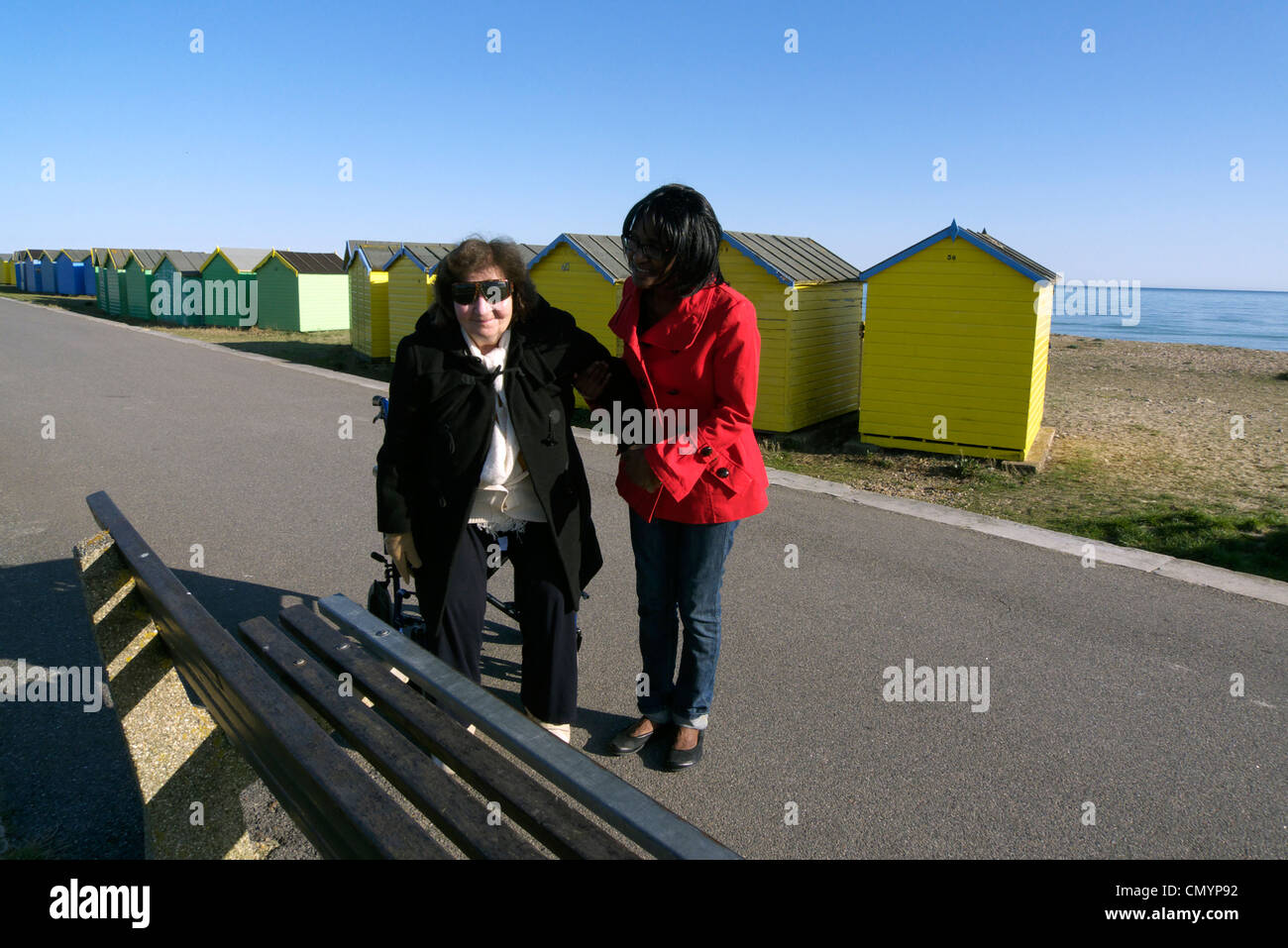 Lady in a beach hut hi-res stock photography and images - Alamy