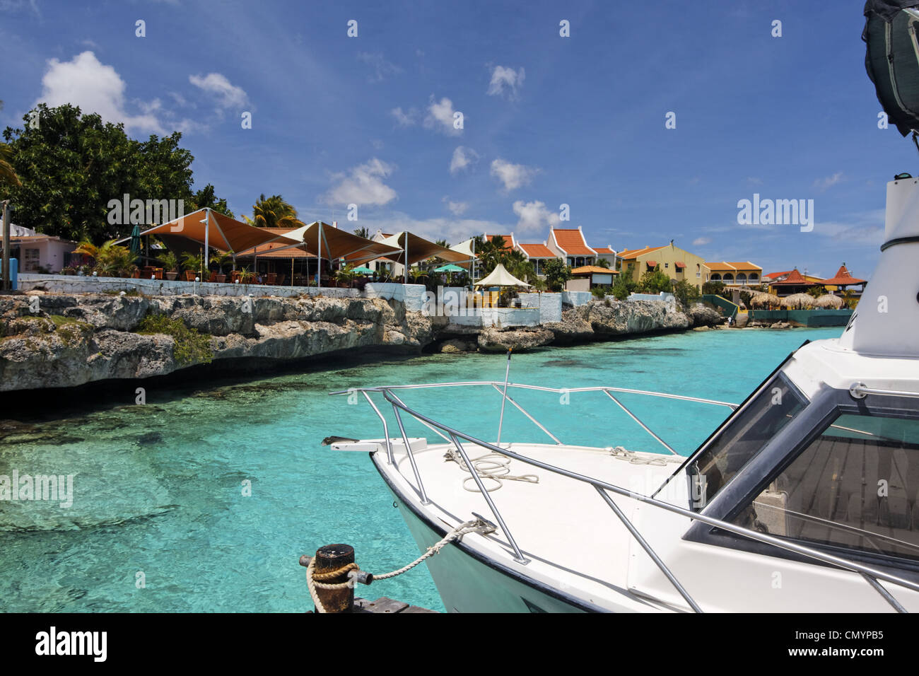 West Indies, Bonaire, Captain Dons Habitat, diving Resort Stock Photo ...