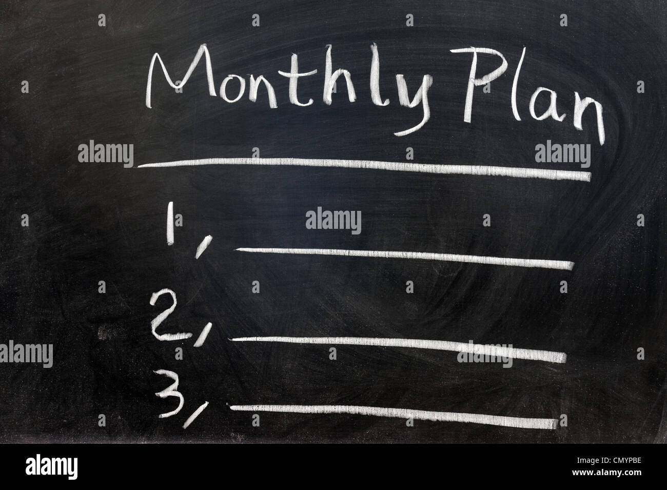 Monthly plan hi-res stock photography and images - Alamy