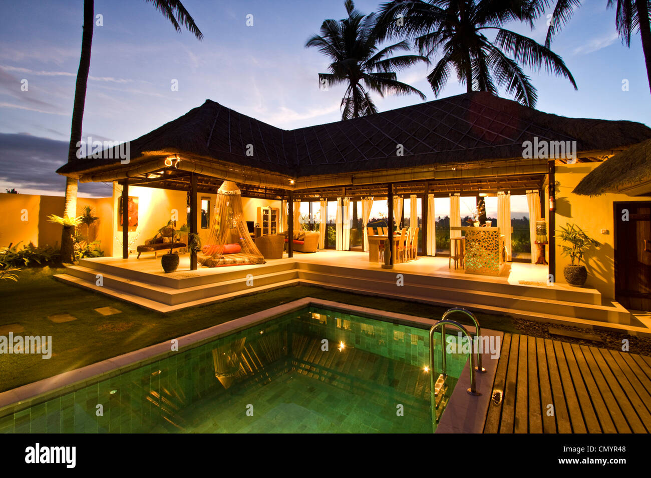 Privat Villa Pleiades with swimming pool surrounded by rice fields in ...