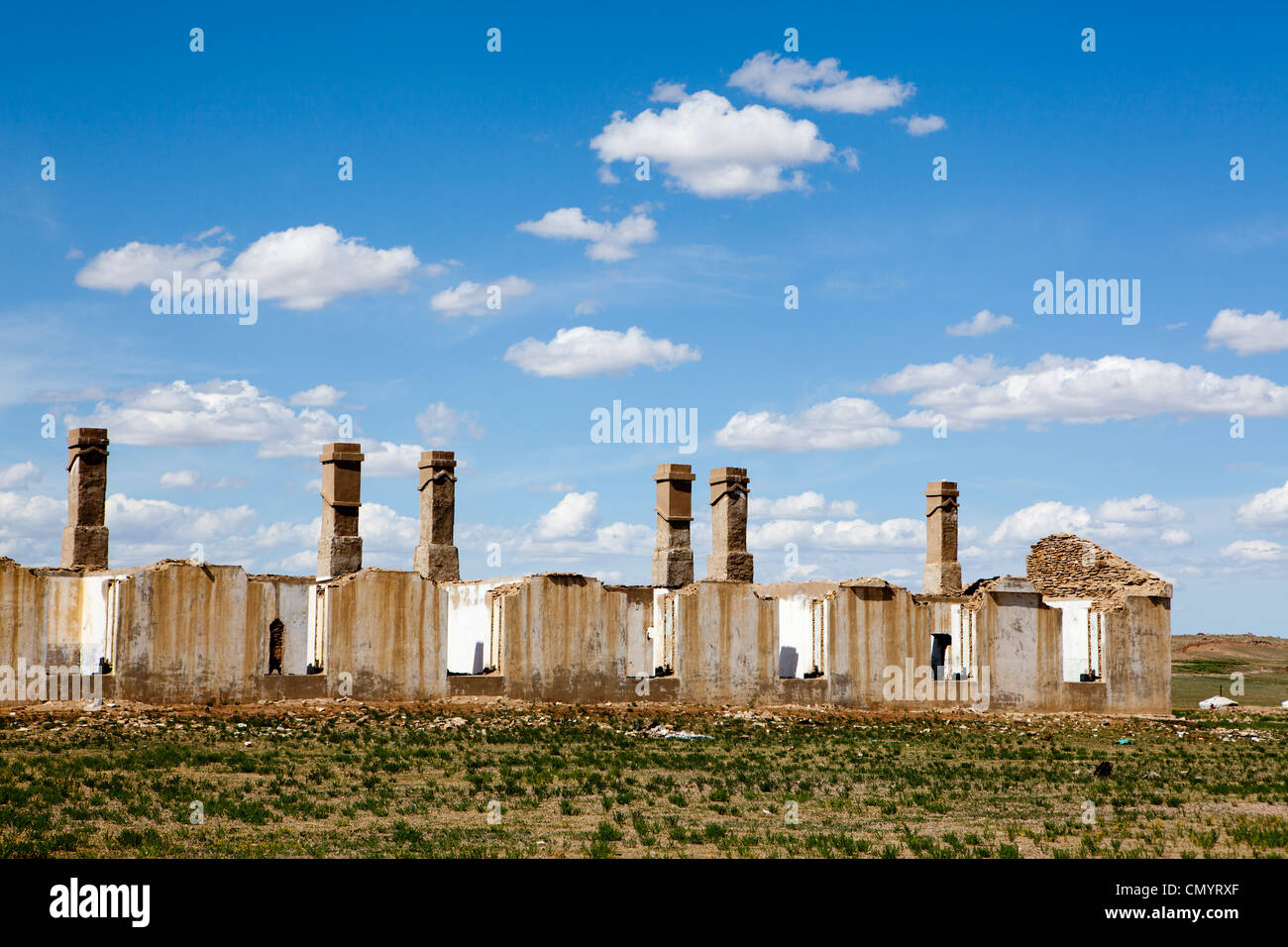 Landscape of abandoned mine field, Mongolia Stock Photo - Alamy