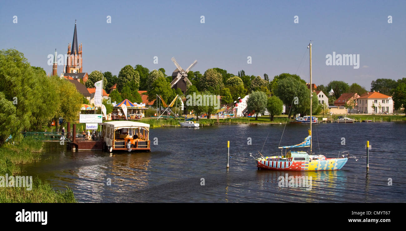 Panorama of Werder at river Havel in Brandenburg Stock Photo - Alamy