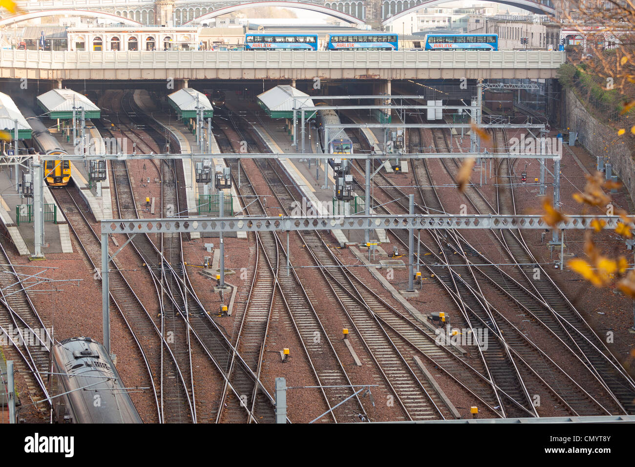 Scottish railways station stations platforms line lines hi-res stock ...
