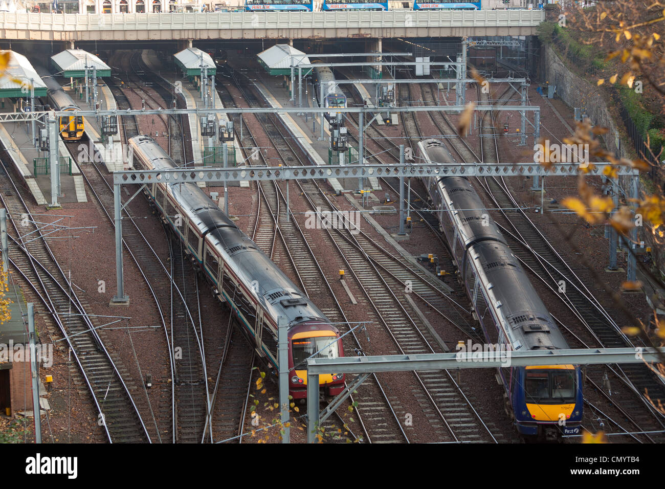 Scottish railways station stations platforms line lines hi-res stock ...